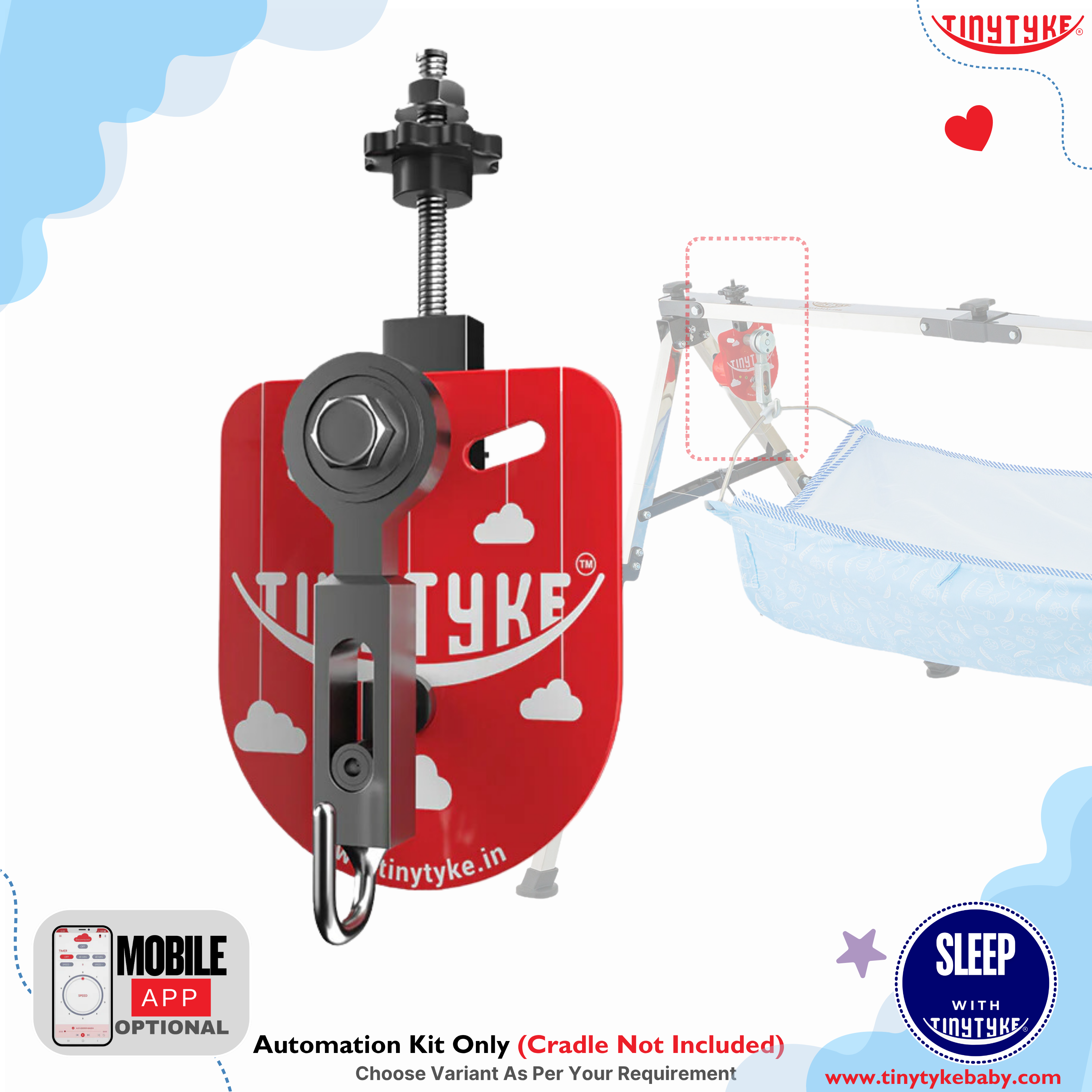 Cradle Automation Kit – Effortless, Smart & Secure Sleep|TinyTyke